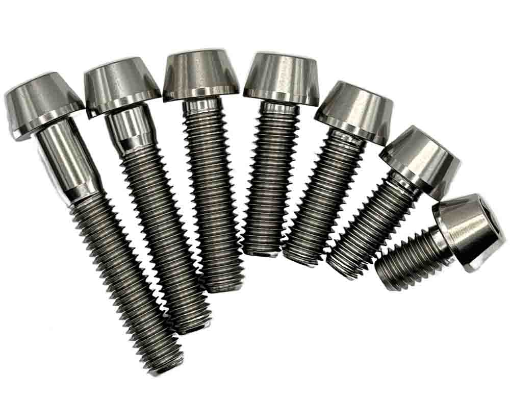 Titanium Tapered Head Bolts - Light, Corrosion-Resistant